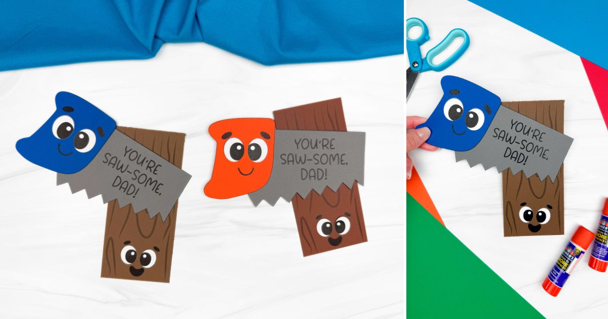 Father's Day Saw Craft [Free Printable Template]