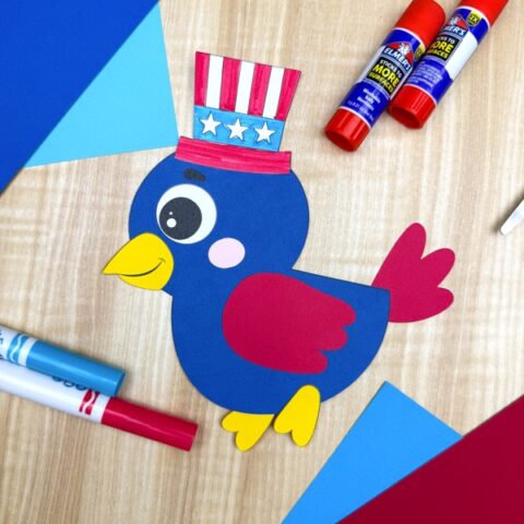 Independence Day Bird Craft [Free Printable Template]