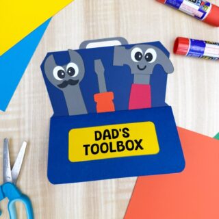 Father's Day Toolbox Card Craft [with FREE Printable Template]