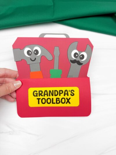 Father's Day Toolbox Card Craft [with FREE Printable Template]
