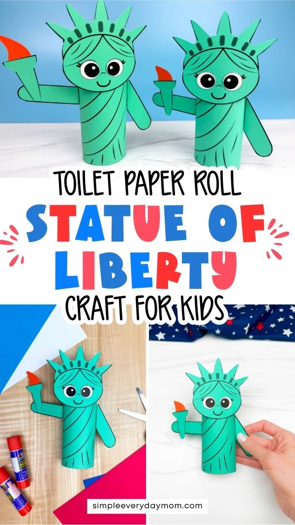 Statue of Liberty Toilet Paper Roll Craft [Free Printable Template]