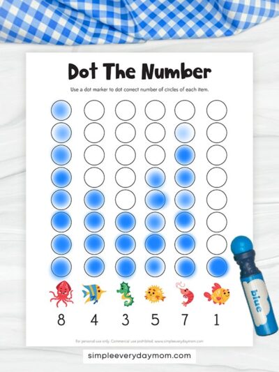 Fun & No Prep Ocean Do A Dot Printables For Kids