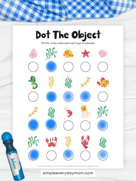 Fun & No Prep Ocean Do A Dot Printables For Kids