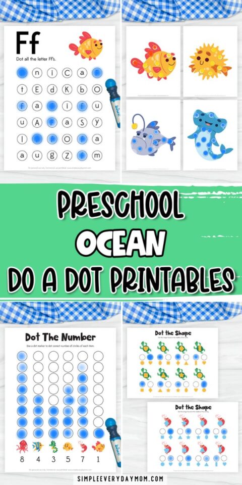 Fun & No Prep Ocean Do A Dot Printables For Kids