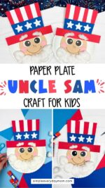 Uncle Sam Paper Plate Craft [Free PDF Template]