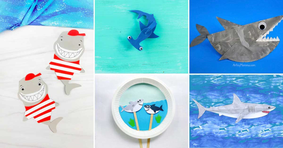 30+ Awesome Shark Week Crafts for Kids That'll Make a Splash