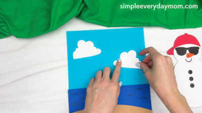 Beach Snowman Craft For Kids [Free Printable Template]