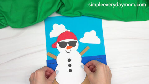Beach Snowman Craft For Kids [Free Printable Template]