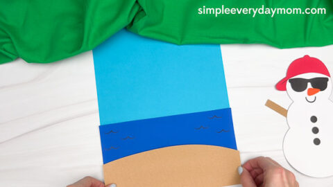 Beach Snowman Craft For Kids [Free Printable Template]