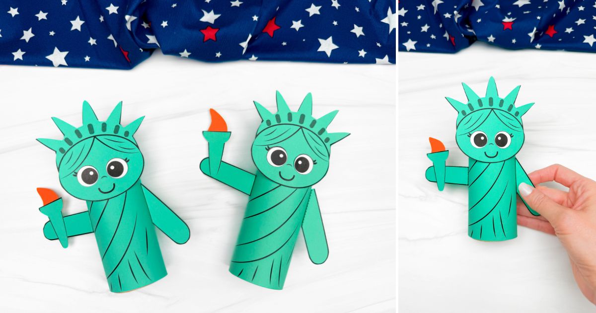 Statue of Liberty Toilet Paper Roll Craft [Free Printable Template]