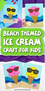 Summer Ice Cream Craft (Free Printable Template)