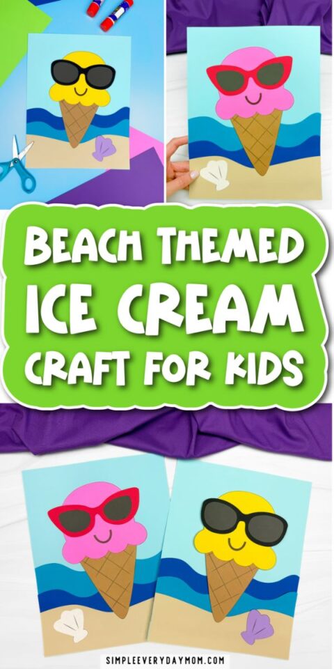 Summer Ice Cream Craft (Free Printable Template)