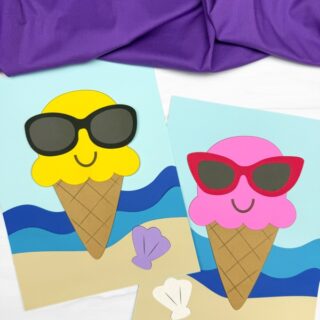 Summer Ice Cream Craft (Free Printable Template)