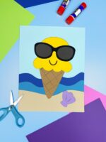 Summer Ice Cream Craft (Free Printable Template)