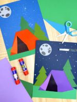 Easy Camping Tent Craft [Free Printable Template]