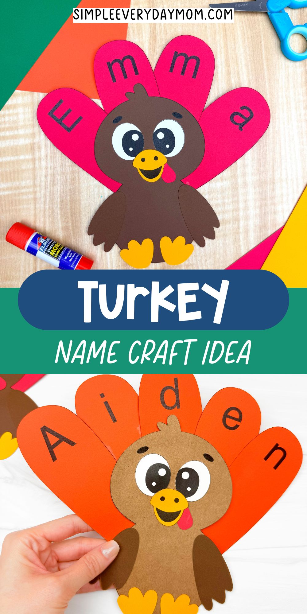 Turkey Name Craft For Kids [Free Template]