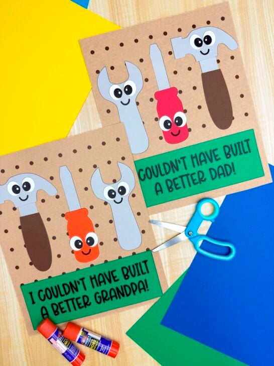Father's Day Tool Craft For Kids [Free Printable Template]