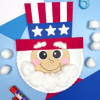 Uncle Sam Paper Plate Craft [Free PDF Template]