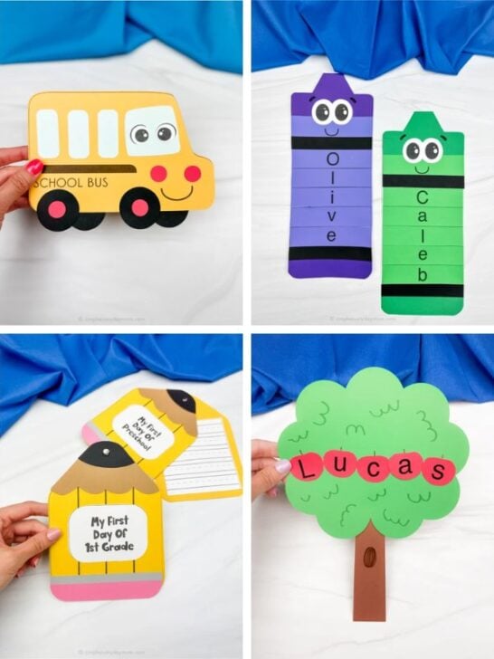 Handprint Book Worm Craft [Free PDF Template]