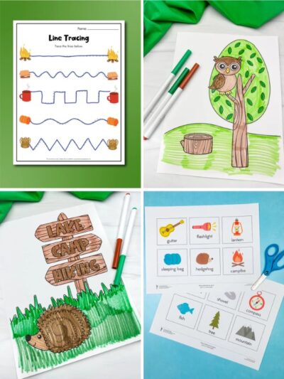 Engaging Camping Pattern Block Mats For Kids