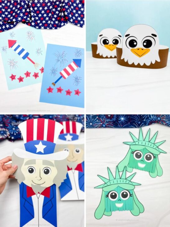Uncle Sam Name Craft For Kids [Free Printable Template]
