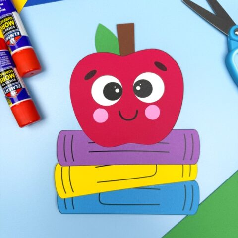 Easy Back To School Apple Craft [Free Printable Template]