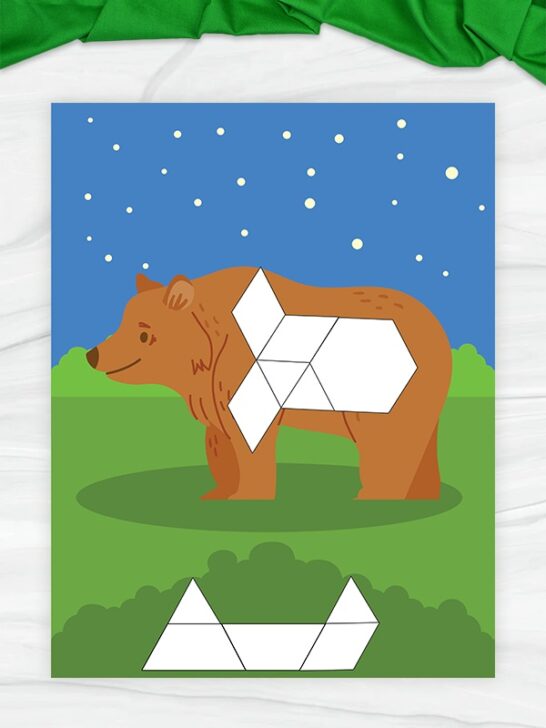 Engaging Camping Pattern Block Mats For Kids