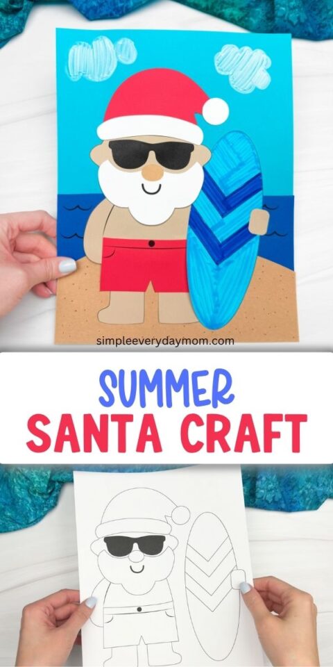 Summer Santa Craft For Kids [Free Printable Template]