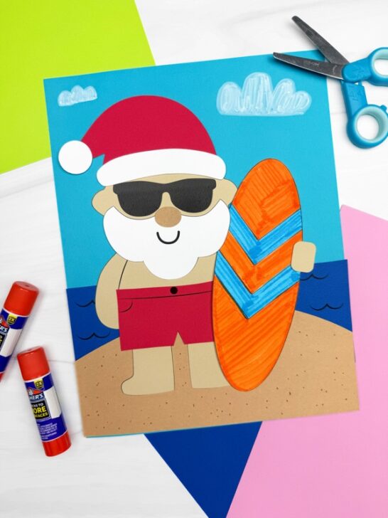 Summer Santa Craft For Kids [Free Printable Template]