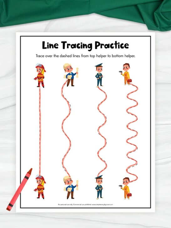 Free Community Helpers Tracing Sheets For Preschoolers