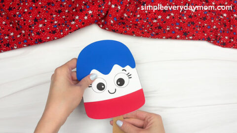 4th of July Popsicle Craft For Kids [Free PDF Template]