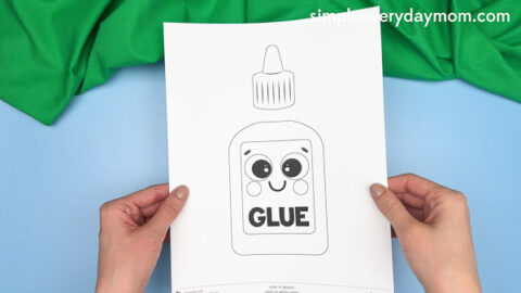 Easy Glue Bottle Craft For Kids [Free PDF Template]
