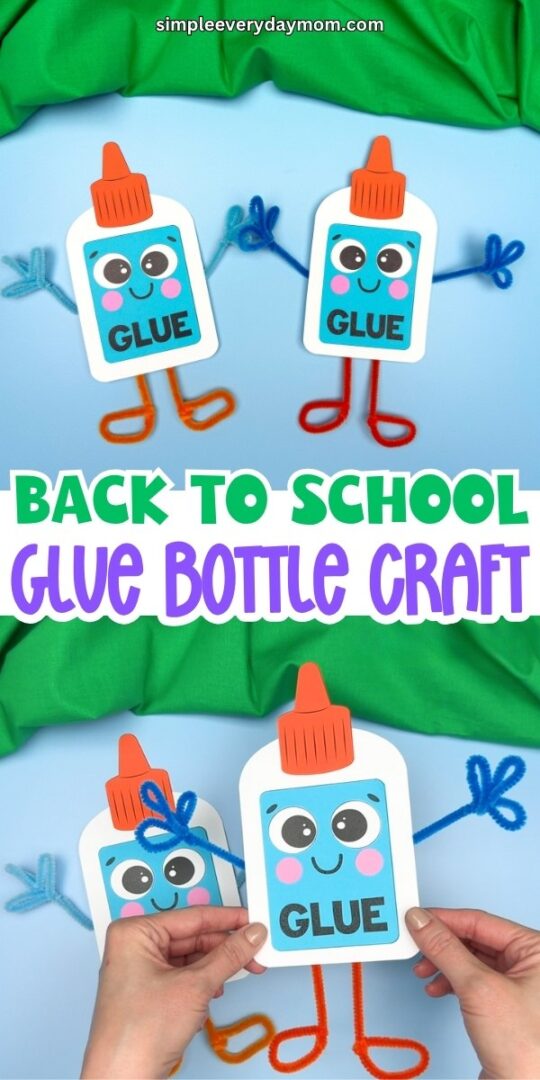 Easy Glue Bottle Craft For Kids [Free PDF Template]