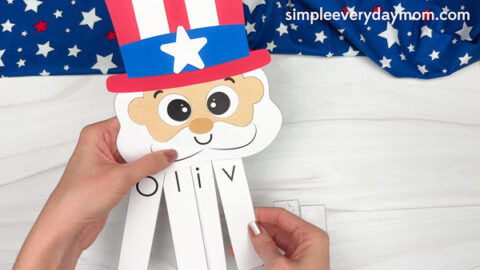 Uncle Sam Name Craft For Kids [Free Printable Template]