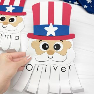 Uncle Sam Name Craft For Kids [Free Printable Template]