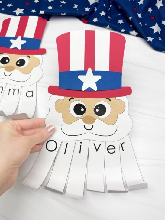 Uncle Sam Name Craft For Kids [Free Printable Template]