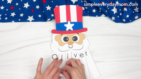 Uncle Sam Name Craft For Kids [Free Printable Template]