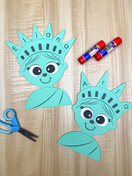 Statue of Liberty Name Craft [Free PDF Template]