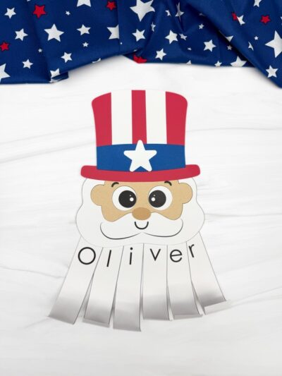 Uncle Sam Name Craft For Kids [Free Printable Template]