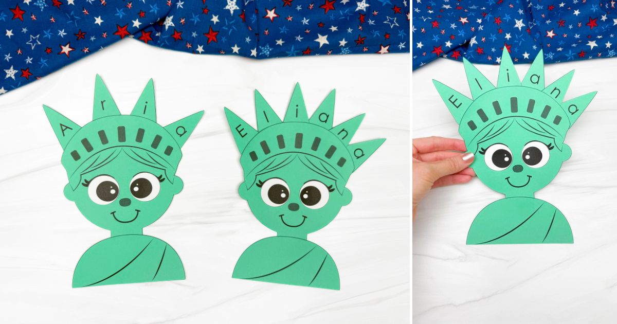 Statue of Liberty Name Craft [Free PDF Template]