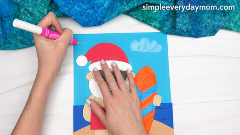 Summer Santa Craft For Kids [Free Printable Template]