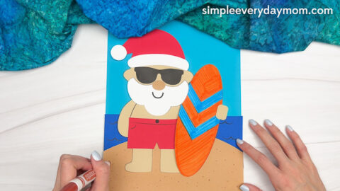 Summer Santa Craft For Kids [Free Printable Template]
