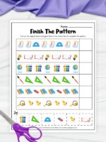 Free Printable Back To School Pattern Worksheets For Kids