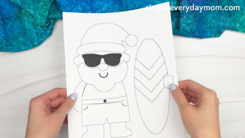 Summer Santa Craft For Kids [Free Printable Template]