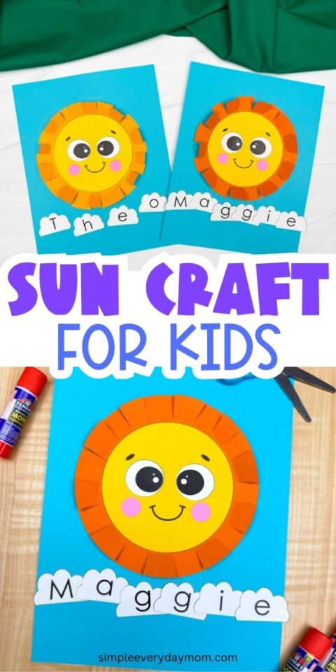 Sun Name Craft For Kids [Free Printable Template]