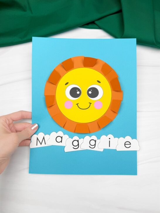 Sun Name Craft For Kids [Free Printable Template]