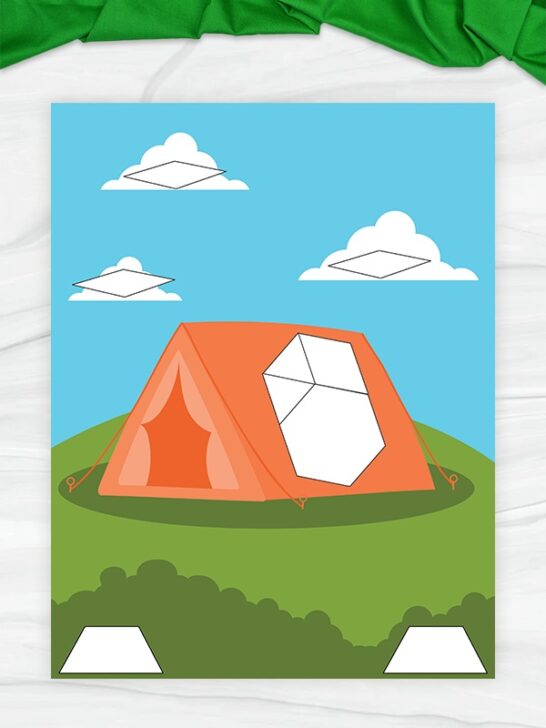 Engaging Camping Pattern Block Mats For Kids