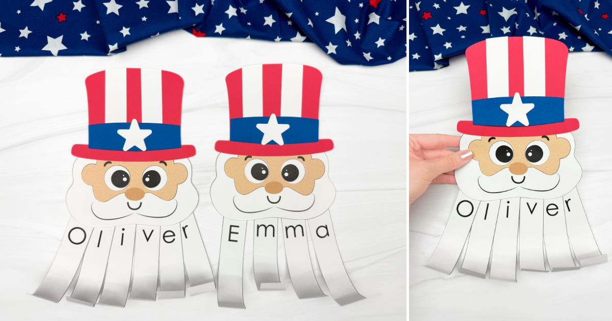 Uncle Sam Name Craft For Kids [Free Printable Template]
