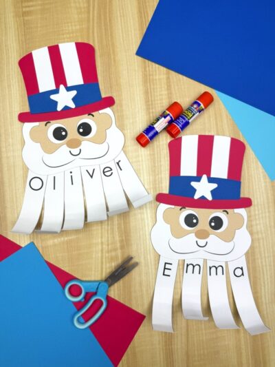 Uncle Sam Name Craft For Kids [Free Printable Template]