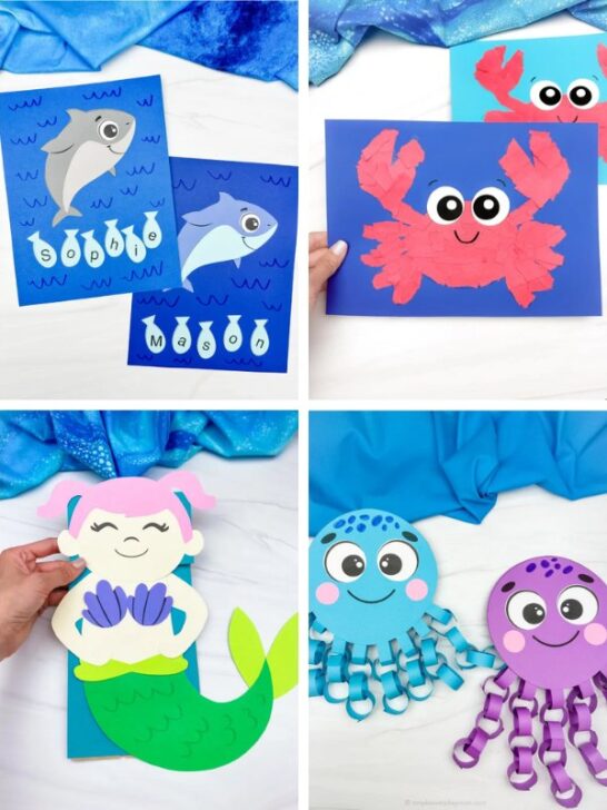 Mermaid Name Craft For Kids [Free PDF Template
